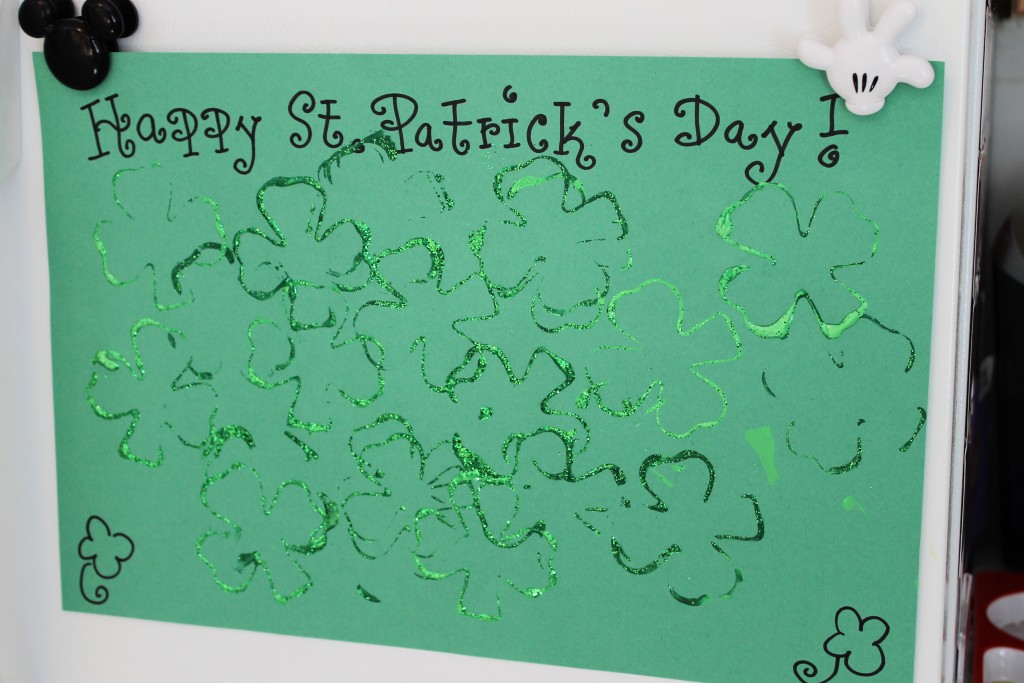 Shamrock Stamping - An Easy Craft for St. Patrick's Day - Happy Home Fairy