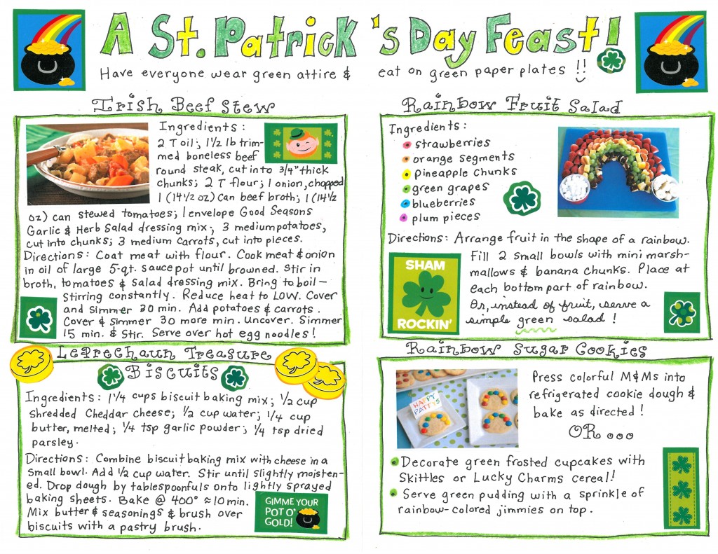 An Irish Feast for St. Patrick's Day - FREE Printable! - Happy Home Fairy