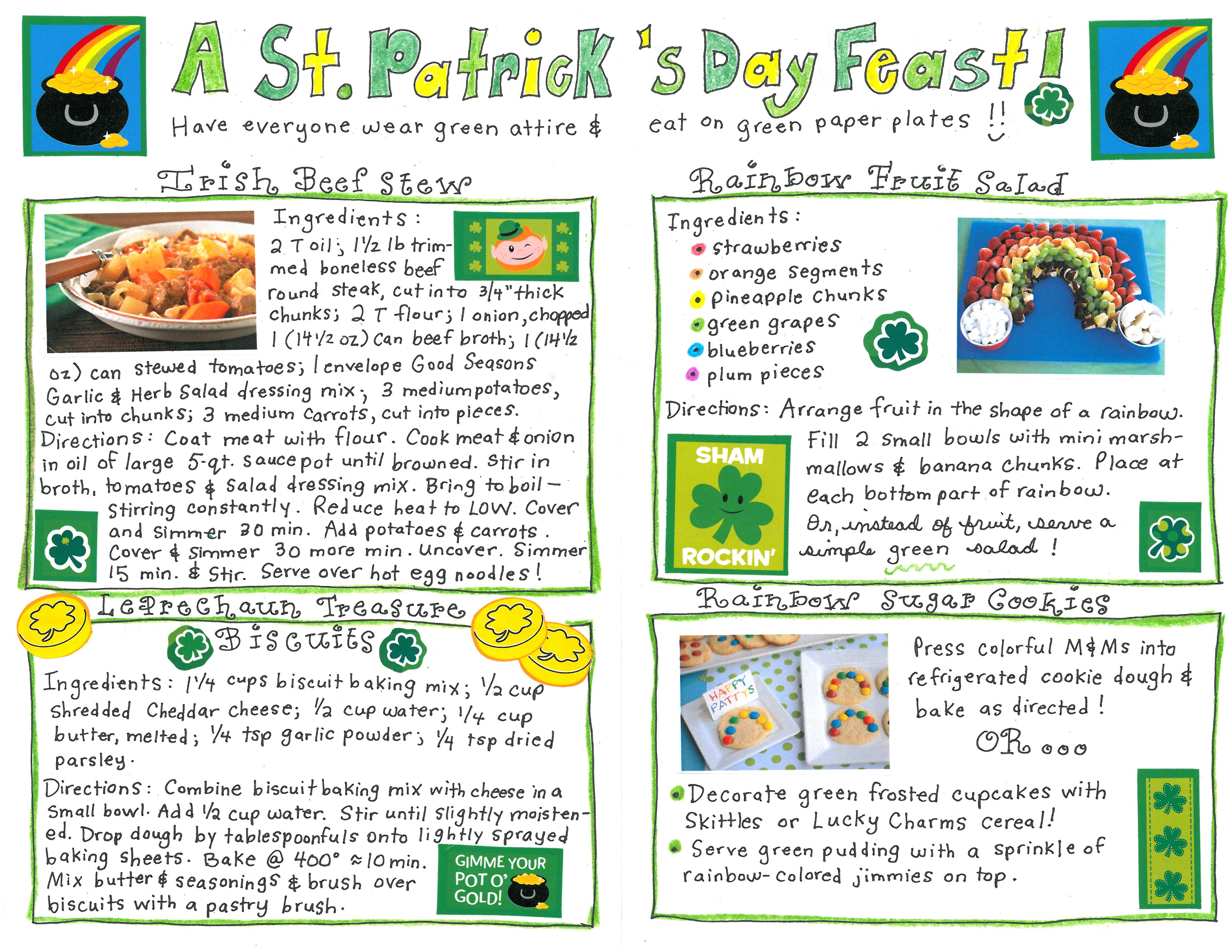 An Irish Feast for St. Patrick's Day - FREE Printable! - Happy Home Fairy