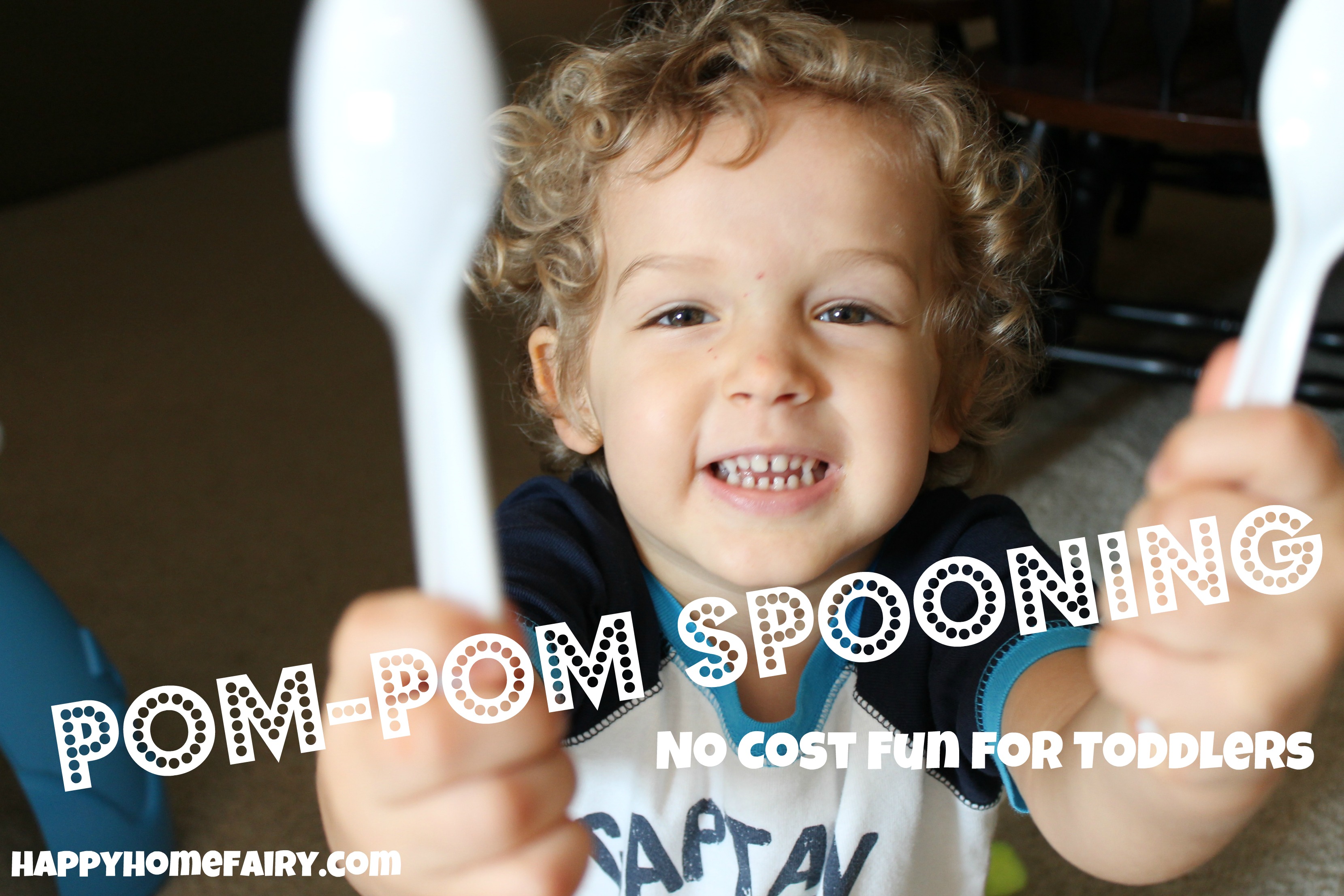 No Cost Fun - Pom-Pom Spooning - Happy Home Fairy