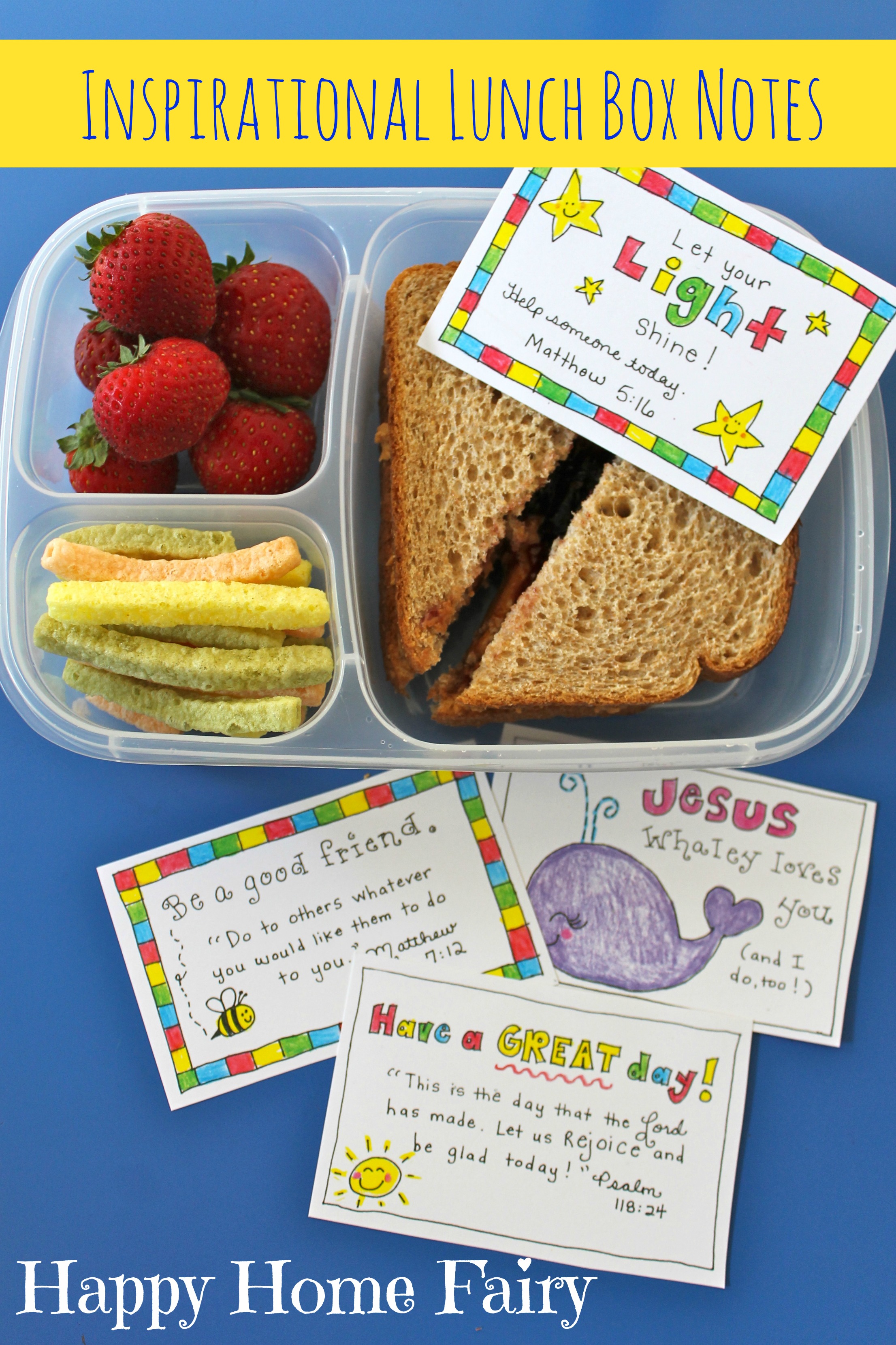 FREE Printable Inspirational Lunch Box Notes Happy Home Fairy FREE Printable Inspirational Lunch Box Notes Happy Home Fairy