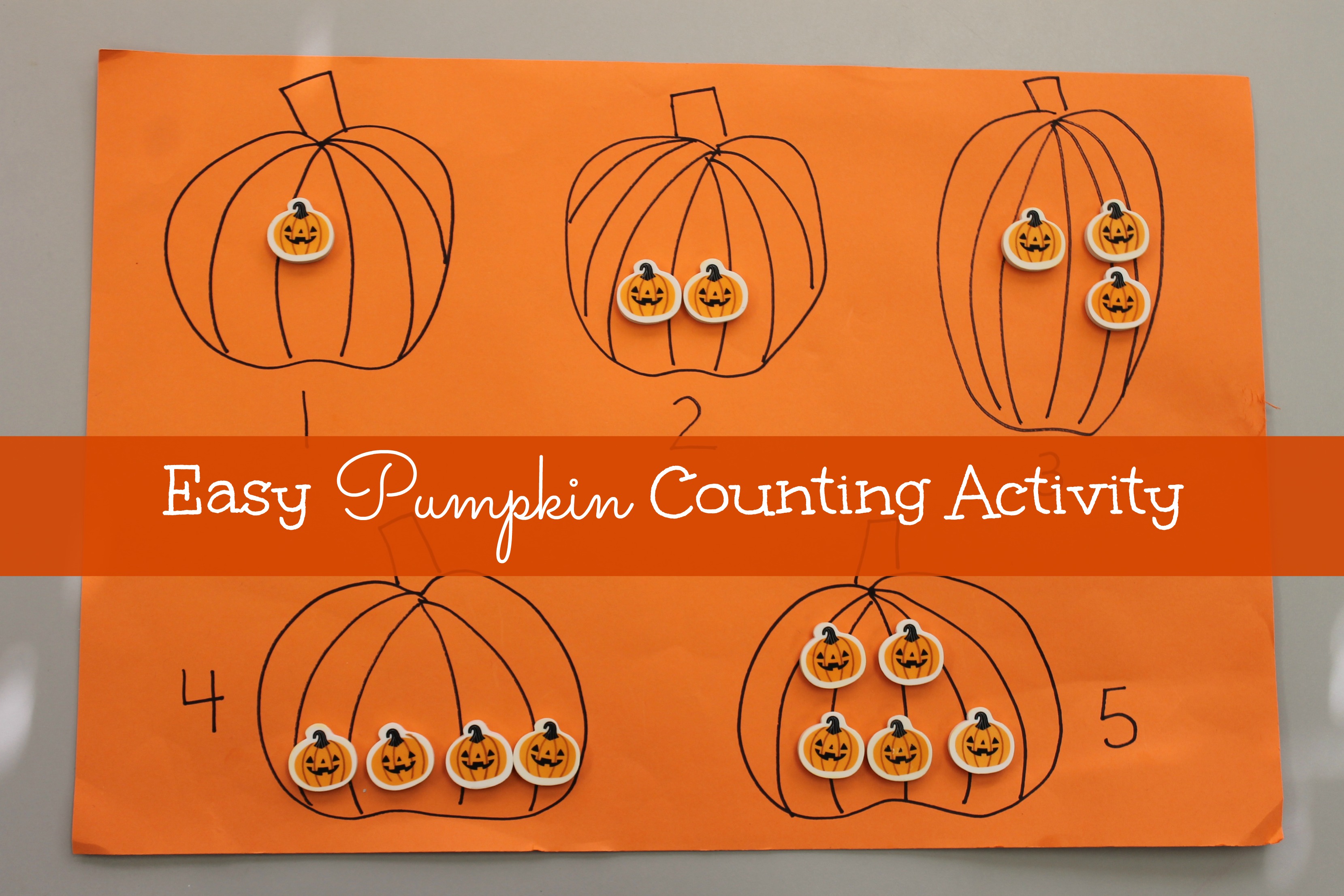 Easy Pumpkin Counting Activity - Happy Home Fairy
