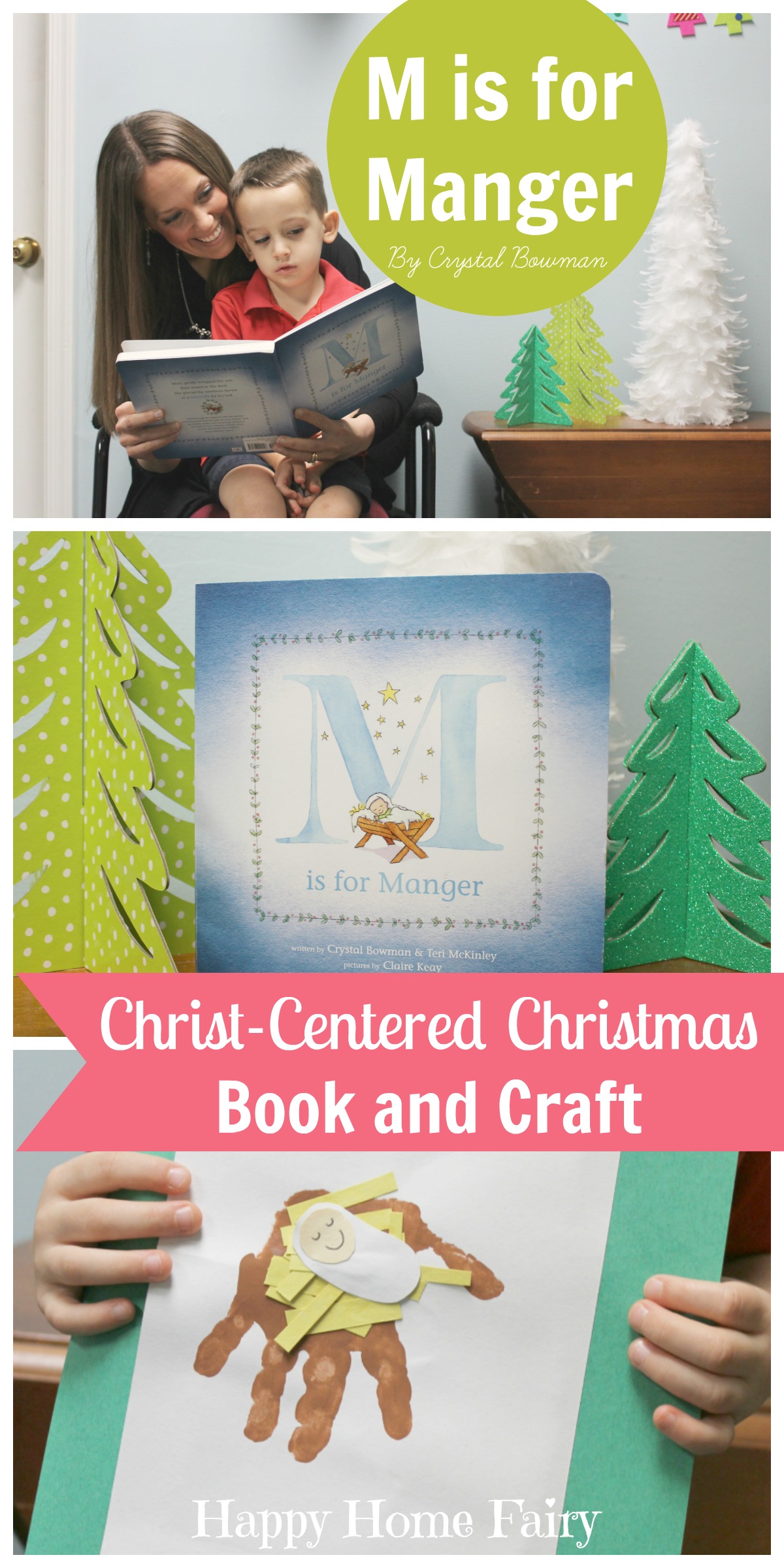 M is for Manger Book Activity and Baby Jesus Craft - Happy Home Fairy