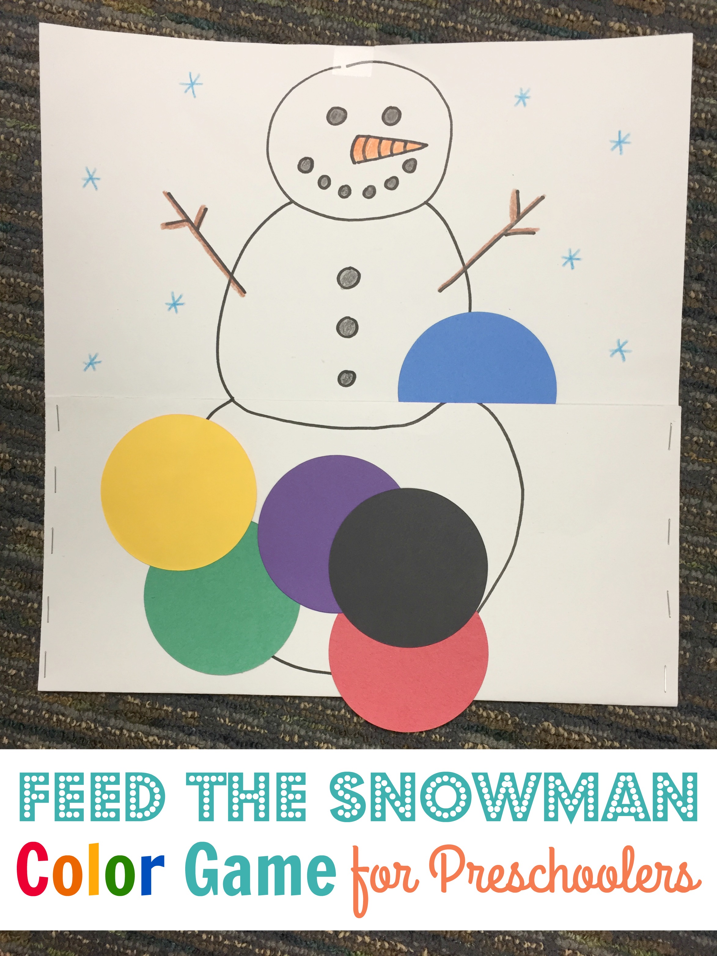 Feed the Snowman Game for Preschoolers - Happy Home Fairy