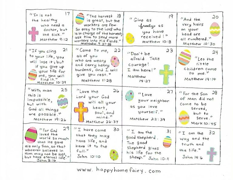 Countdown to Easter - 40 Days of Jesus' Words for Kids (FREE Printable ...