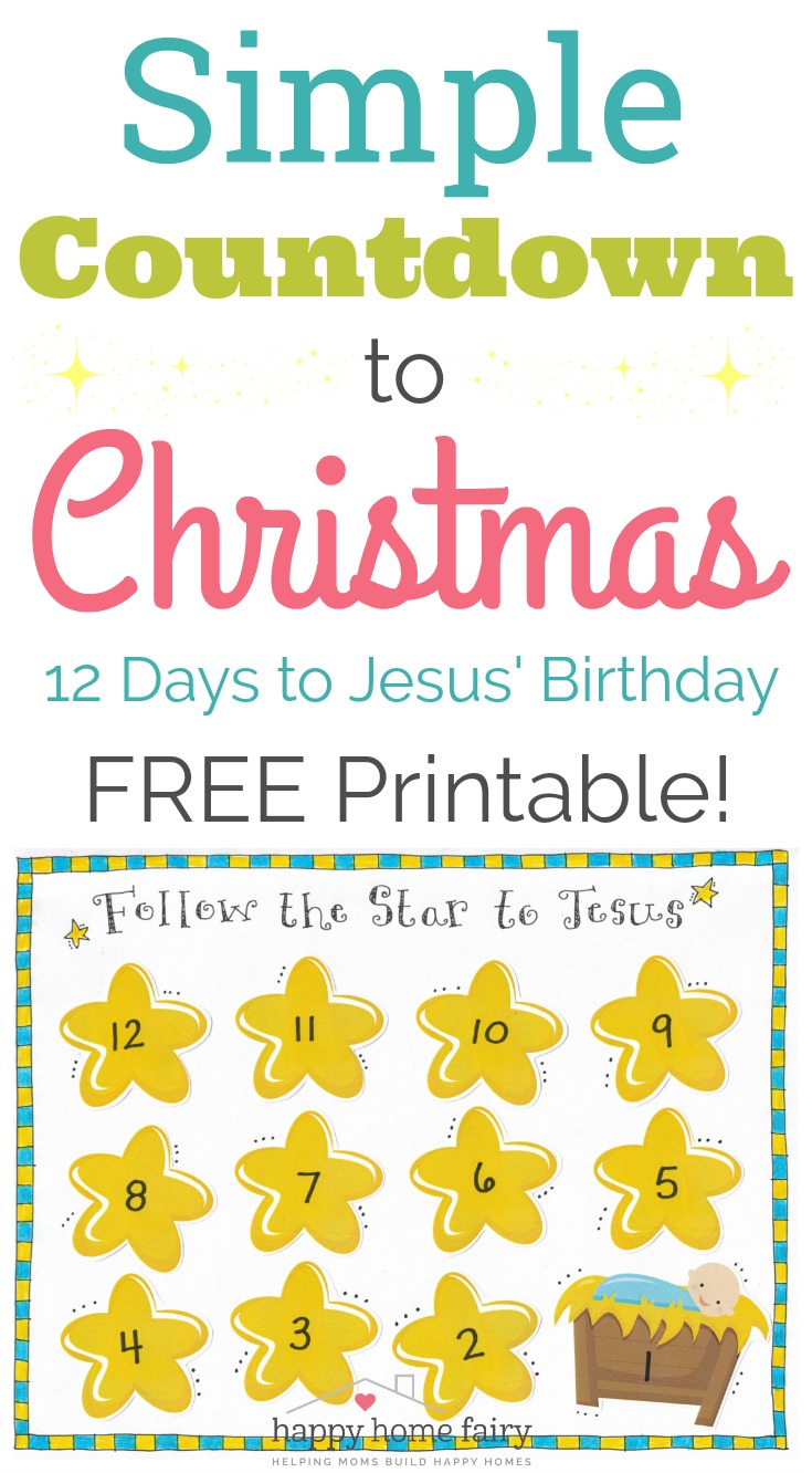 Simple Countdown to Christmas - FREE Printable! - Happy Home Fairy
